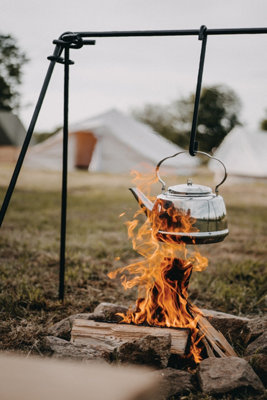 Petromax Camping and Outdoor Cooking Stainless Steel Tea Kettle 5L