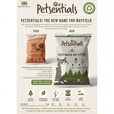Petsentials Woodbased Cat Litter 30 Litre
