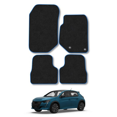 Peugeot 208 (2020+) Car Mats Blue Trim Carpet Tailored Fit Easy Clean ...