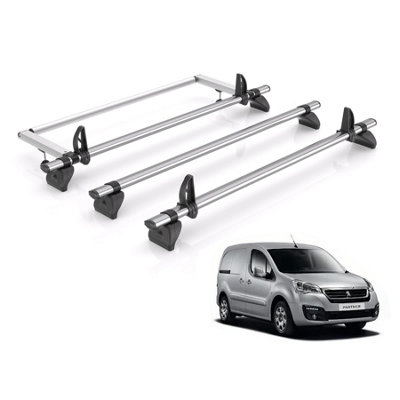 Peugeot Partner Roof Rack For 2008-2018 L1 With Barn Doors 3x Bars ...
