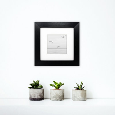PF&A Oxford Black 5x5" Picture Frame For 3x3" Picture With Glass