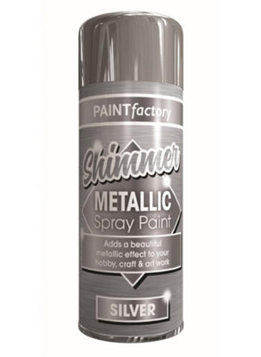 PF Metallic Silver Paint 200ml Can Smooth Decorative Finish - 7137