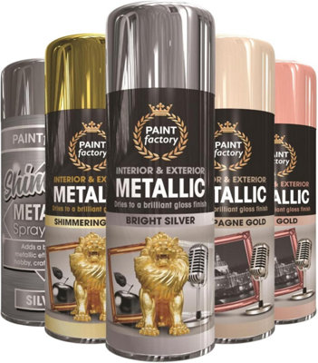PF Premium Metallic Silver Gloss Shimmer Finish Multi Surface ...