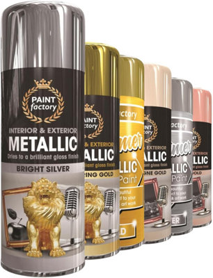 PF Premium Metallic Silver Gloss Shimmer Finish Multi Surface ...