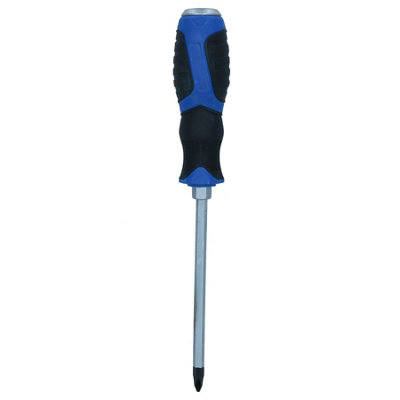PH2 X 125MM PHILLIPS PREMIUM SCREWDRIVER MAGNETIC HARDENED TIP + RUBBER ...