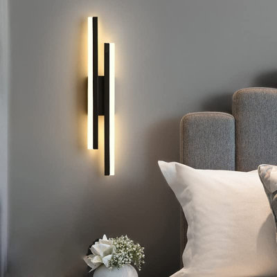 Pheashine Black LED Wall Light 16W 3000K Warm Acrylic Long Design 220V