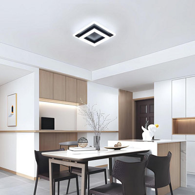 Pheashine Black Square Acrylic 30w 3300lm 6500k Cool White LED Ceiling ...