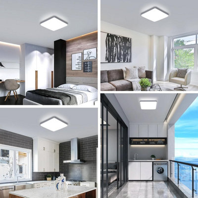 Pheashine LED Ceiling Light, Square LED Ceiling Lights Indoor Cool ...