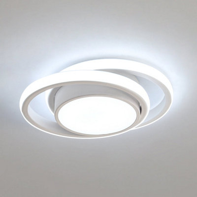 Pheashine Modern Round LED Ceiling Light,32W 2500lm Cool White 6000K ...