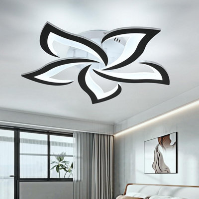Pheashine White LED Ceiling Light 60W Flower Design 6000K Cold Modern Style