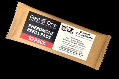 Pheromone Clothes Moth Trap Refill Pads (10 Pack) Natural Sticky Glue ...