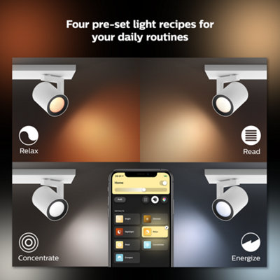 Philips Hue Argenta White and Colour Ambiance Double Spotlight White
