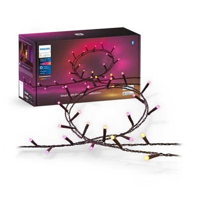 Philips Hue Festavia White and Colour String Lights 250LED | DIY at B&Q