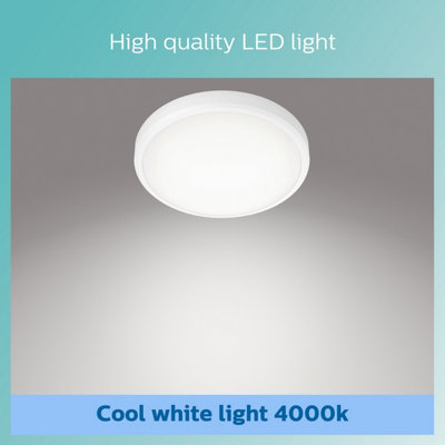 Philips LED Doris Bathroom ceiling light White IP44 17W, 40K