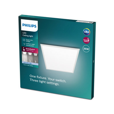 Philips LED Panel Square Ceiling Light 40K 36W, Cool White