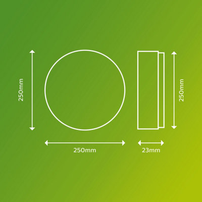 Philips LED SuperSlim Ceiling Light 15W 40K White IP54