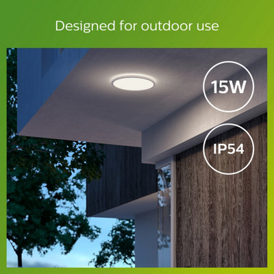 Philips LED SuperSlim Ceiling Light 15W 40K White IP54