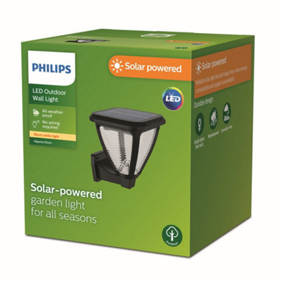 Philips LED Vapora Solar Outdoor Wall Light