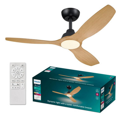 Philips Olas Ceiling Fan, 3 Blades, 24 w LED Light, DC Motor, Color ...