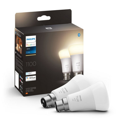 PhilipsHue White 75W B22 Smart Bulb 2-Pack