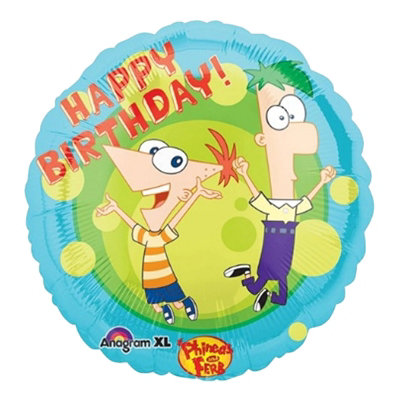 Phineas And Ferb Happy Birthday Foil Balloon Multicoloured (One Size)