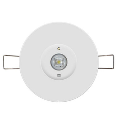 Phoebe LED Emergency Recessed Spot 1W Krios Round Lens