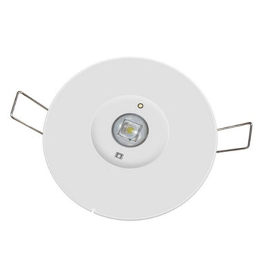 Phoebe LED Emergency Recessed Spot 1W Krios Round Lens