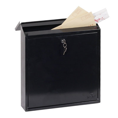 Phoenix Casa Top Loading Letter Box MB0111KB in Black with Key Lock