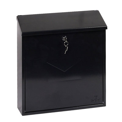 Phoenix Casa Top Loading Letter Box MB0111KB in Black with Key Lock