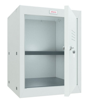 Phoenix CL Series CL0544GGK Size 2 Cube Locker in Light Grey with Key Lock