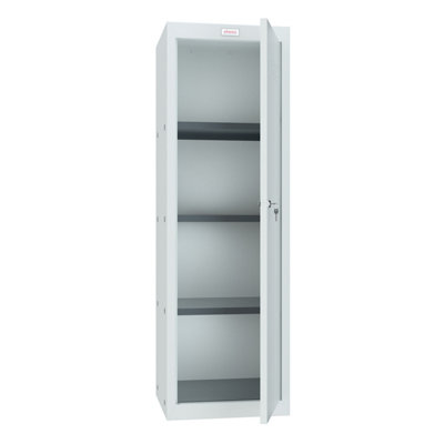 Phoenix CL1244GGK Size 4 Light Grey Cube Locker with Key Lock