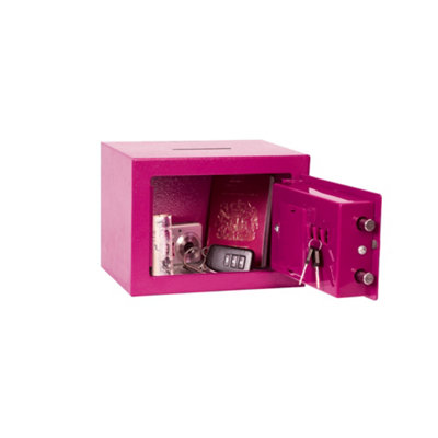 Phoenix Compact Home Office SS0721EPD Pink Security Safe with ...