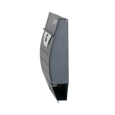 Phoenix Estilo Front Loading Letter Box MB0122KA in Graphite Grey with ...