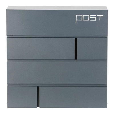 Phoenix Estilo MB0121KA Top Loading Letter Box Graphite Grey, Wall ...