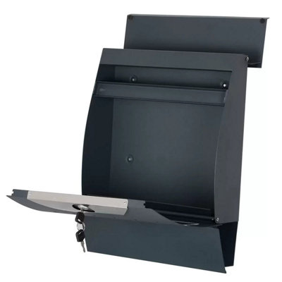Phoenix Estilo MB0122KA Front Loading Letter Box Graphite Grey, Wall ...