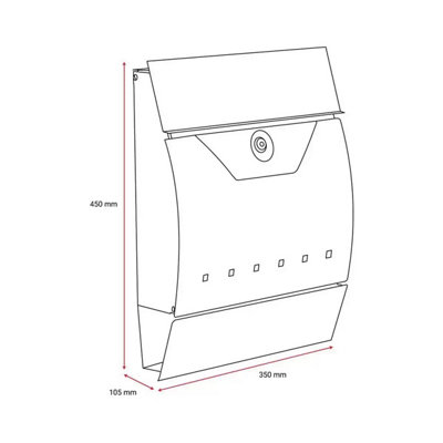 Phoenix Estilo MB0122KA Front Loading Letter Box Graphite Grey, Wall ...