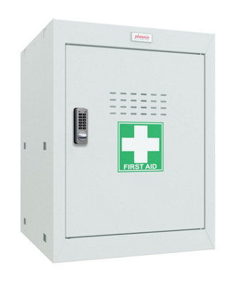 PHOENIX MC0544GGE SIZE 2 LIGHT GREY MEDICAL CUBE LOCKER WITH ELECTRONIC ...
