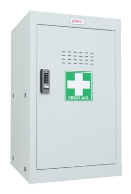 Phoenix MC0644GGE Size 3 Light Grey Medical Cube Locker with Electronic ...