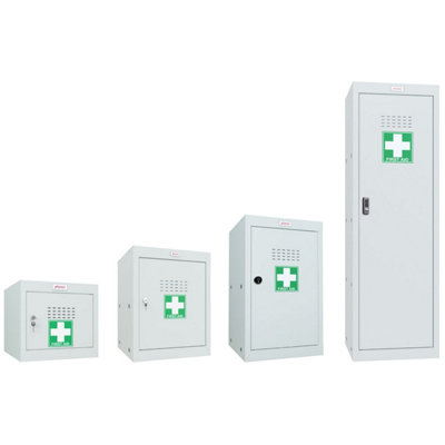 Phoenix MC1244GGE Size 4 Light Grey Medical Cube Locker with Electronic ...