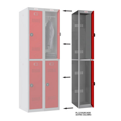 Phoenix PL 300D Series PL1233GRC/ADD 1 Column 2 Door Add On locker in ...