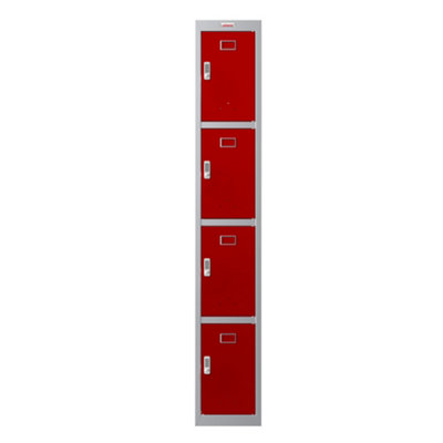 Phoenix PL 300D Series PL1433GRE 1 Column 4 Door Personal locker in Red ...