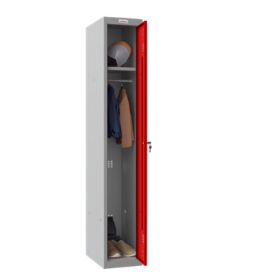 Phoenix PL Series PL1130GRK 1 Column 1 Door Personal Locker Grey Body ...
