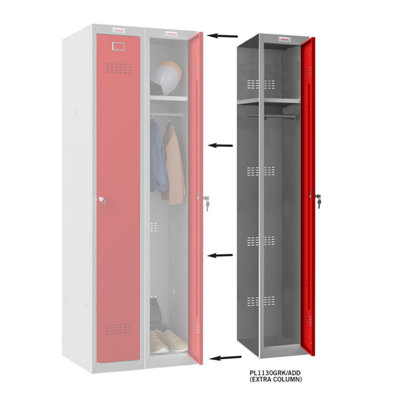 Phoenix PL Series PL1130GRK/ADD 1 Column 1 Door Personal Locker Grey ...