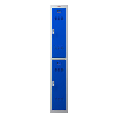 PHOENIX PL SERIES PL1230GBE 1 COLUMN 2 DOOR PERSONAL LOCKER GREY BODY ...