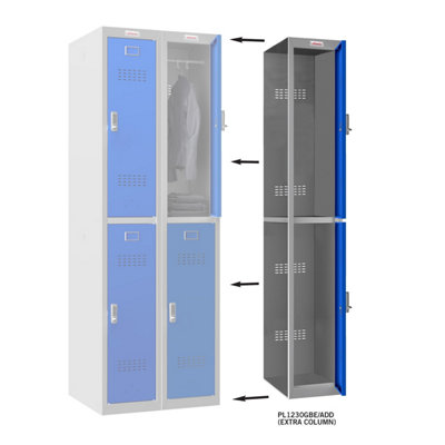 Phoenix PL Series PL1230GBE/ADD 1 Column 2 Door Add On Locker Grey Body ...