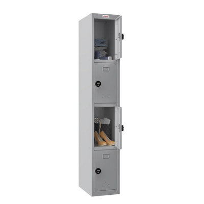 Phoenix PL Series PL1430GGC 1 Column 4 Door Personal locker in Grey ...