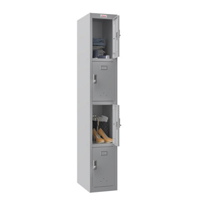 Phoenix PL Series PL1430GGE 1 Column 4 Door Personal locker in Grey ...