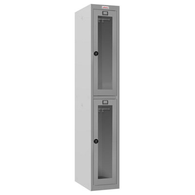 Phoenix PLC Series PLC1233GGC 1 Column 2 Clear Doors Personal locker in ...