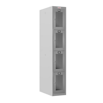 Phoenix PLC Series PLC1430GGK 1 Column 4 Clear Doors Personal locker in ...