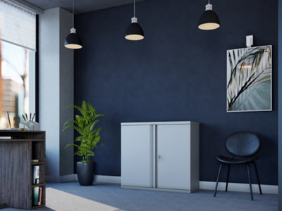 Phoenix SCL Series SCL0891GGK 2 Door 1 Shelf Steel Storage Cupboard in ...